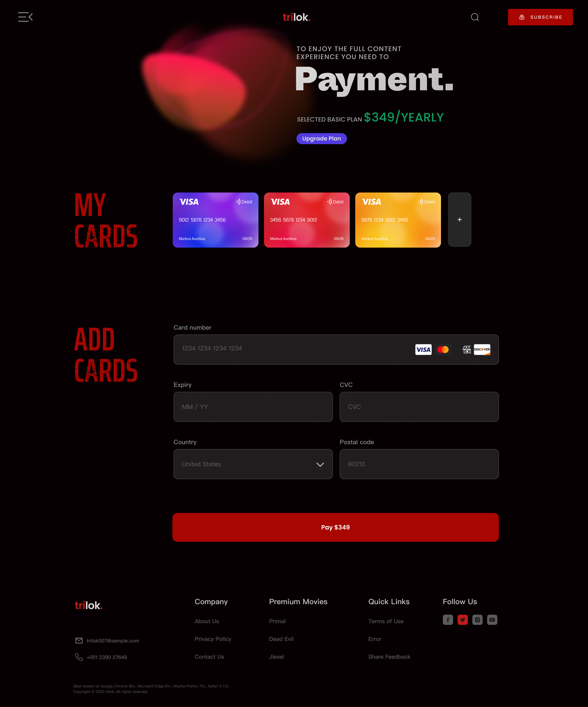 Trilok | OTT Platform Figma Template by WordPress-Studio | ThemeForest